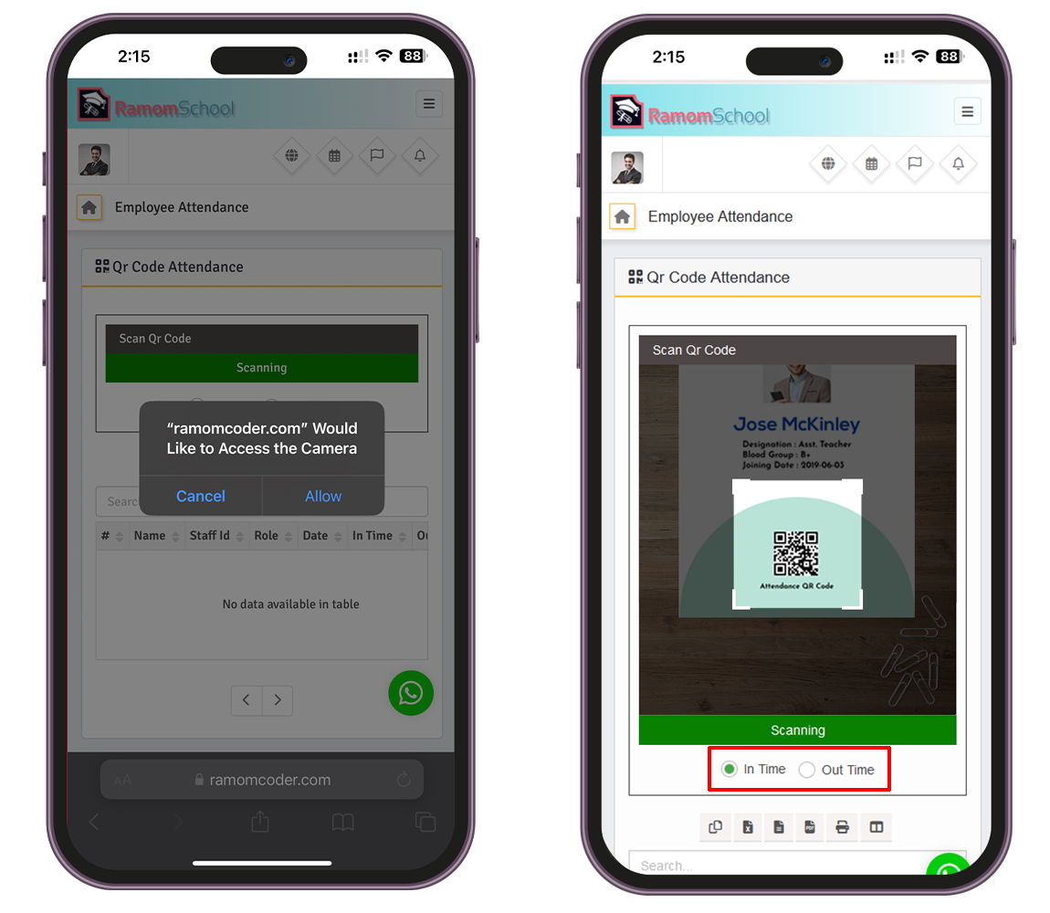 Ramom School QR Code Attendence by RamomCoder | CodeCanyon